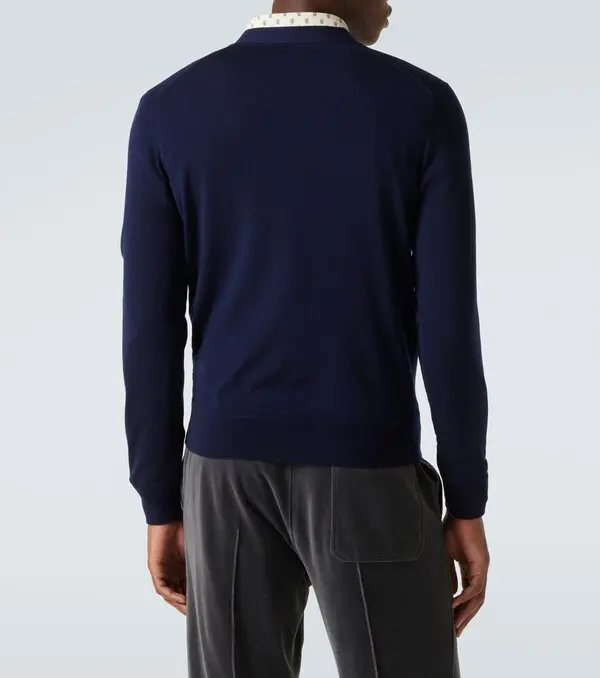 TOM FORD Wool Cardigan - Blue