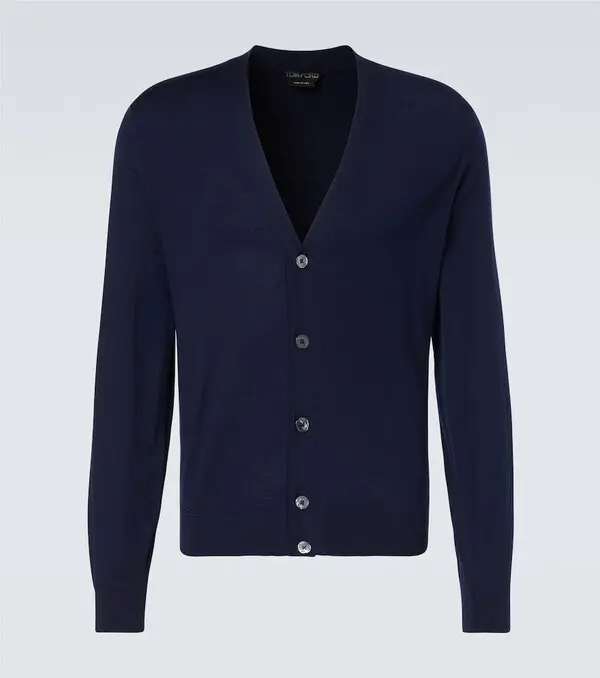 TOM FORD Wool Cardigan - Blue