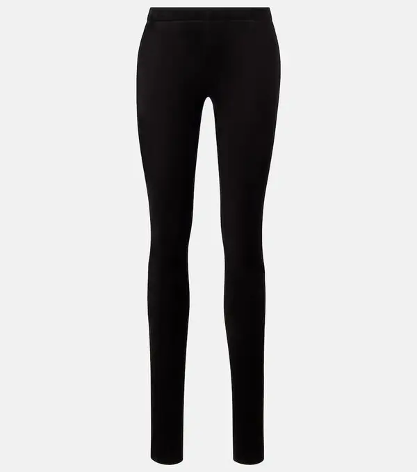Stouls Carolyn Mid-rise Suede Leggings - Black