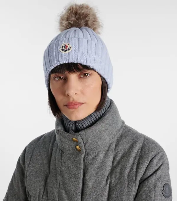 Moncler Ribbed-knit Virgin Wool Beanie