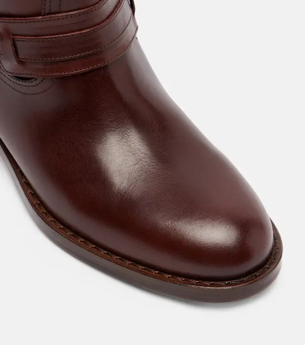 Isabel Marant Étoile Ildred 35 Leather Ankle Boots - Brown