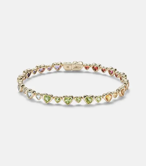 ROXANNE FIRST Heart 2 Heart Gemstone Bracelet - Gold