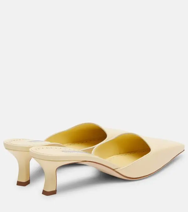 Manolo Blahnik Moiramu Leather Mules