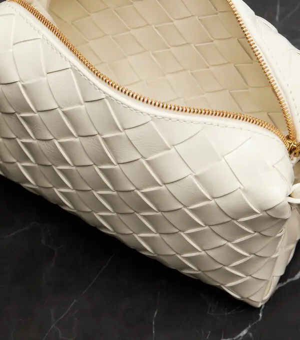 Bottega Veneta Loop Mini Leather Crossbody Bag - White
