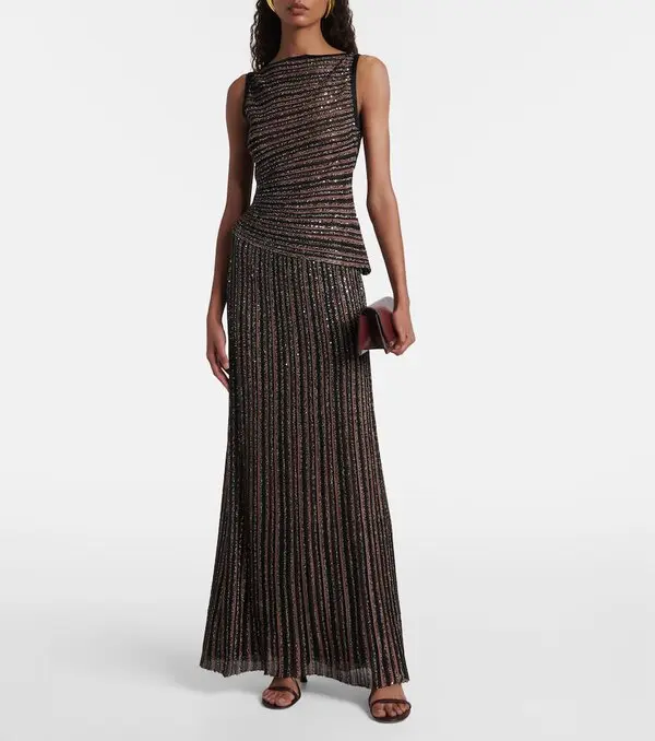 Missoni Zig Zag Sequined Maxi Skirt - Multicoloured