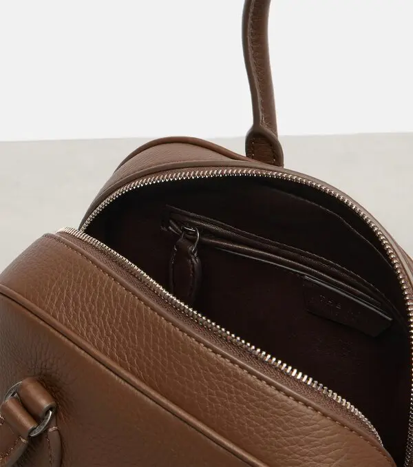 THE ROW India 10 Small Leather Tote Bag - Brown