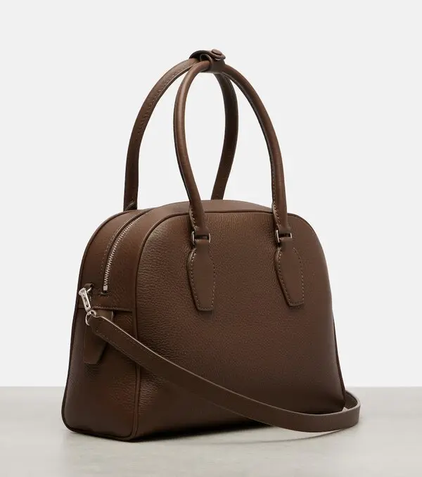THE ROW India 10 Small Leather Tote Bag - Brown