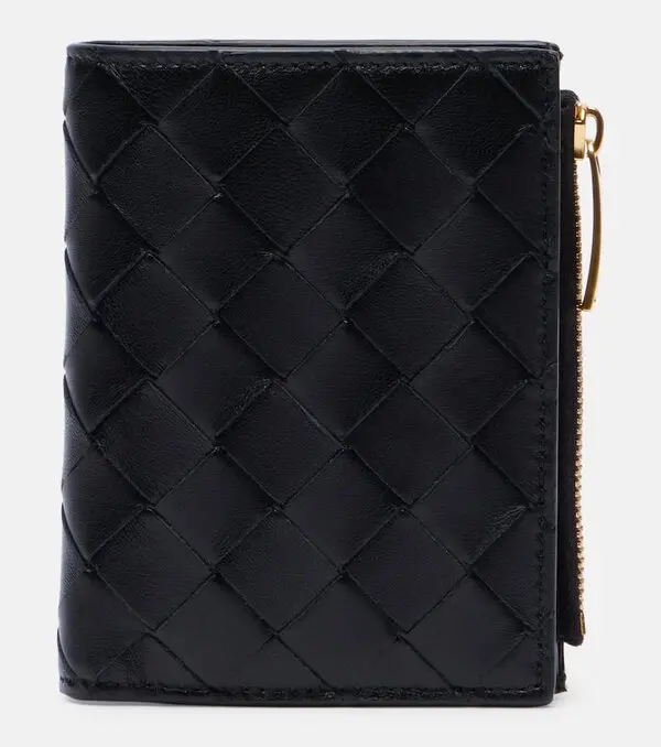 Bottega Veneta Intrecciato Leather Bifold Wallet - Black
