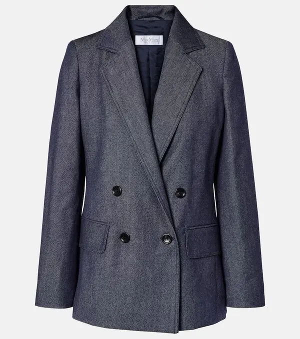 Max Mara Locarno Virgin Wool Jacket - Blue