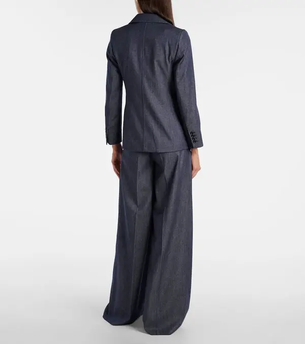 Max Mara Locarno Virgin Wool Jacket - Blue