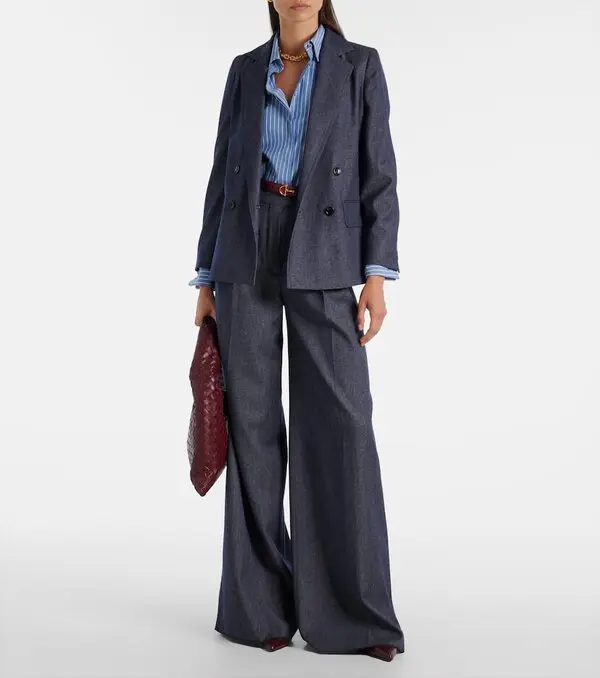 Max Mara Locarno Virgin Wool Jacket - Blue