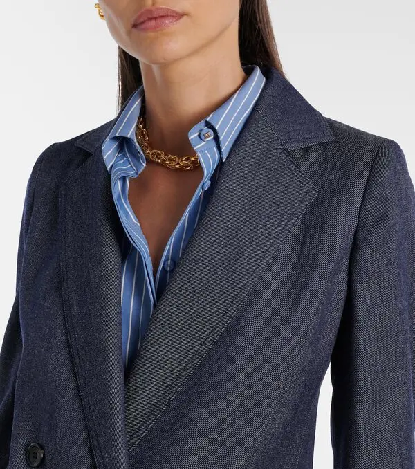 Max Mara Locarno Virgin Wool Jacket - Blue