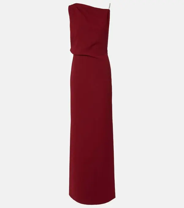 Max Mara Draped Maxi Dress - Red