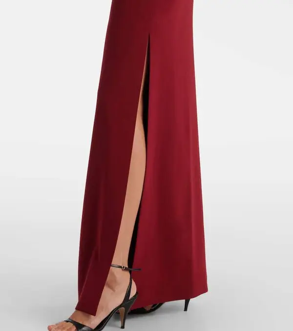 Max Mara Draped Maxi Dress - Red