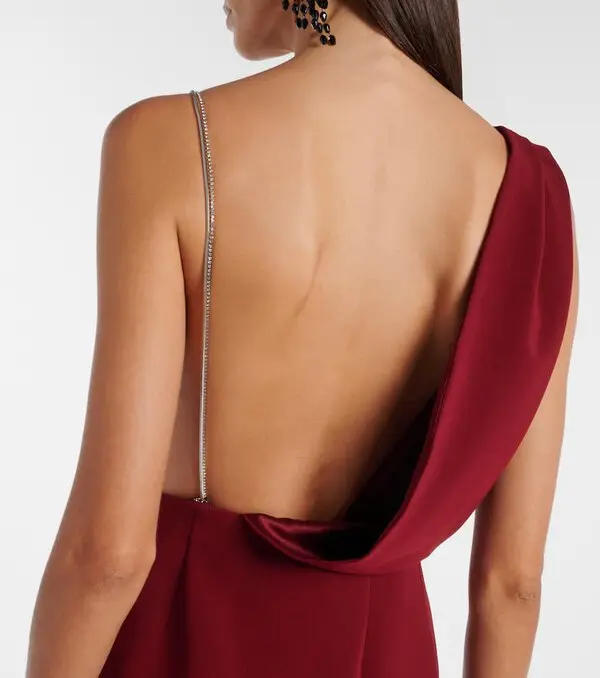 Max Mara Draped Maxi Dress - Red