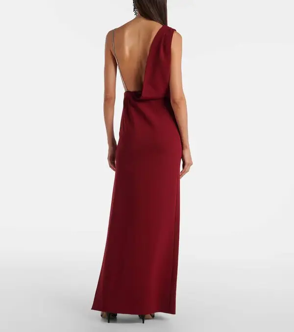 Max Mara Draped Maxi Dress - Red