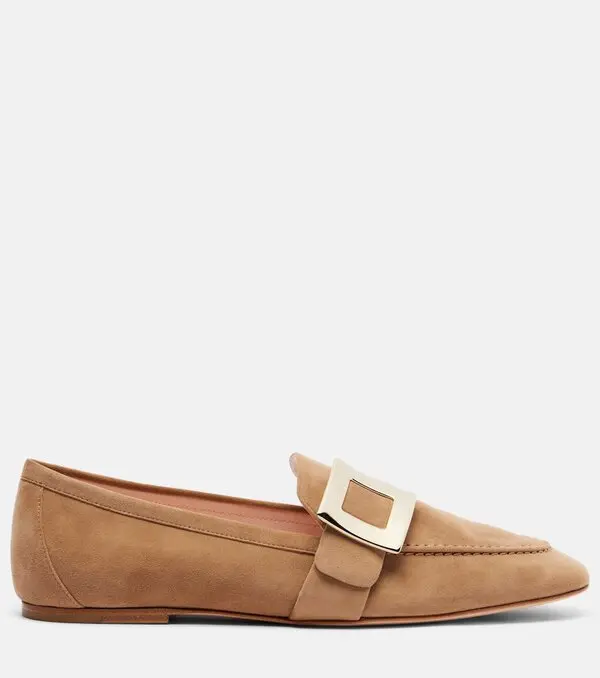 ROGER VIVIER Suede Loafers - Beige