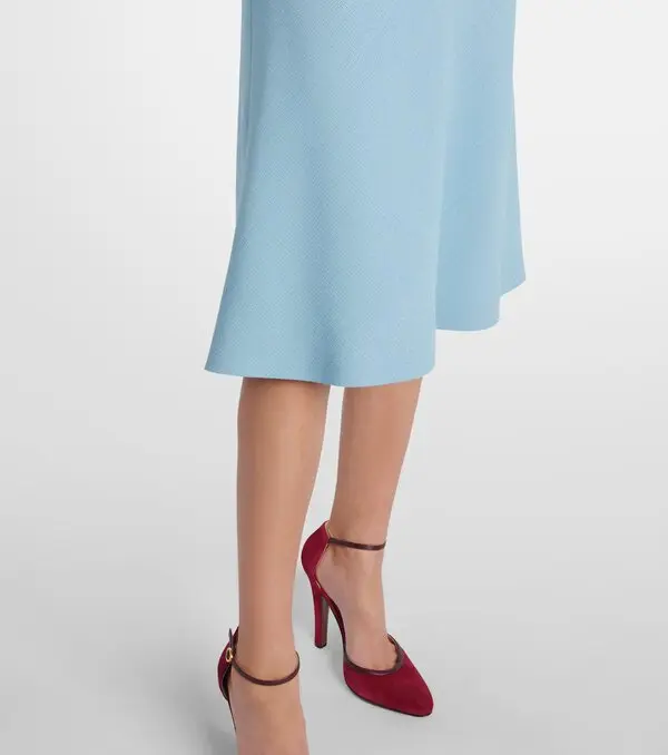 Valentino Garavani Vlogo Canvas Midi Skirt
