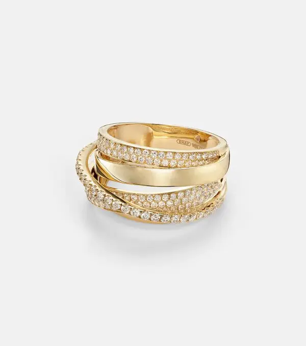 Shay Jewelry Orbit 18kt Ring With Diamonds - Gold