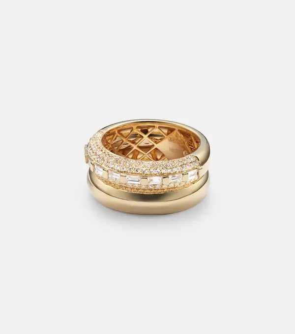 Shay Jewelry Orbit 18kt Yellow Ring With Diamonds - Gold
