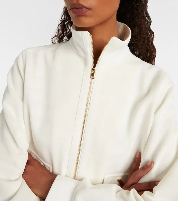 Valentino Garavani Logo Jersey Zip-up Sweatshirt
