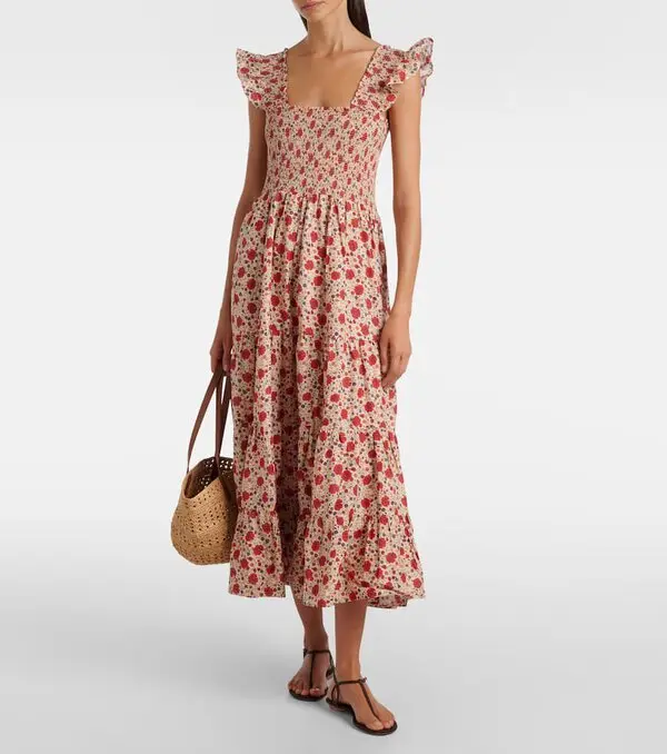 kendall cotton midi dress White Label Kendall cotton-blend midi dress in blue - Proenza Schouler