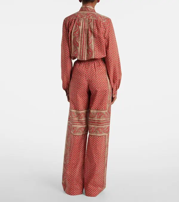Valentino Garavani Printed Wide-leg Pants