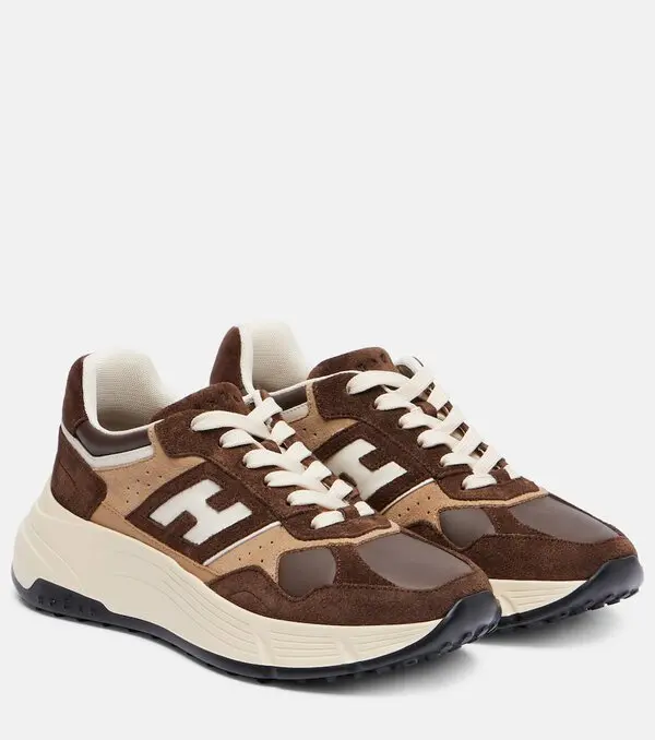 Hogan H669 Leather And Suede Sneakers