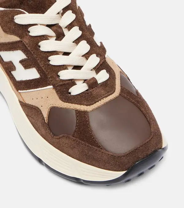 Hogan H669 Leather And Suede Sneakers
