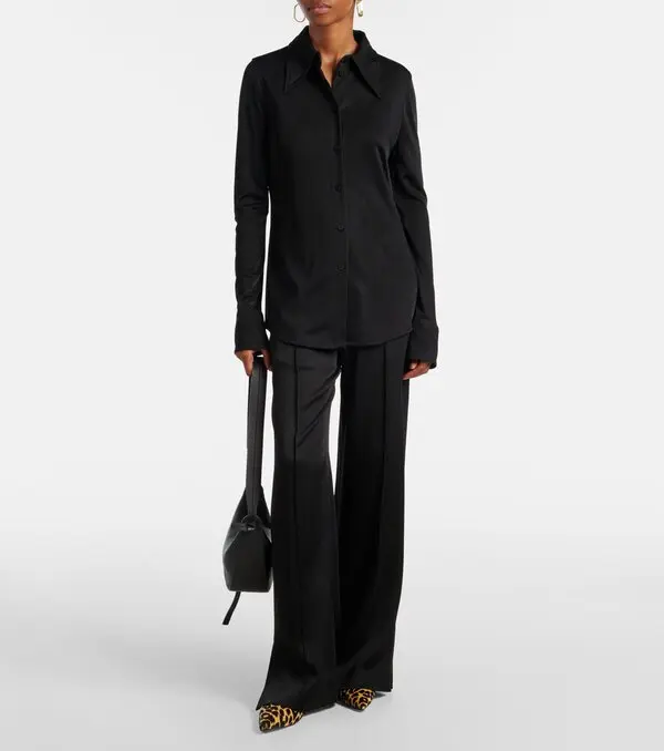 JIL SANDER Pointy Leopard-print Calf Hair Mules