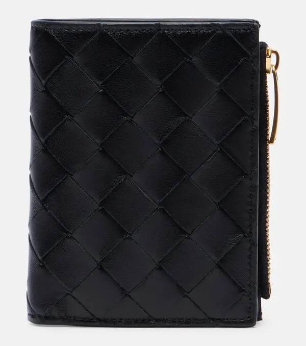 Bottega Veneta Intrecciato Leather Bifold Wallet - Black