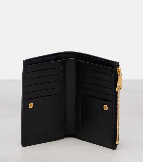 Bottega Veneta Cassette Medium Leather Bifold Wallet - Black