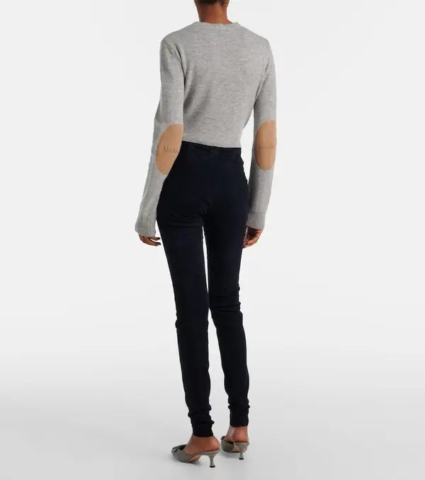 Stouls Carolyn Mid-rise Suede Leggings - Blue