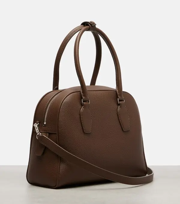 THE ROW India 10 Small Leather Tote Bag - Brown