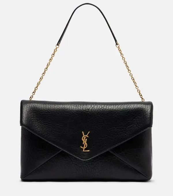 Saint Laurent Cassandre Xxl Leather Shoulder Bag - Black
