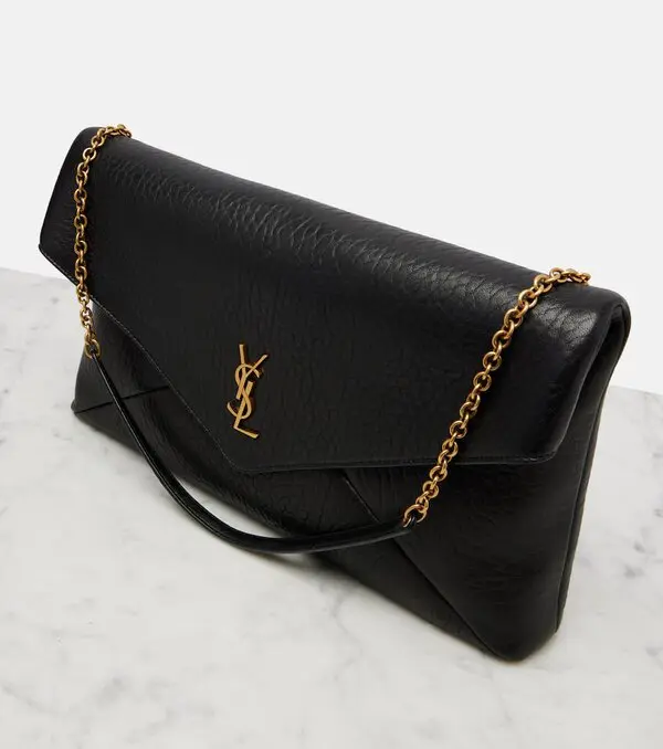 Saint Laurent Cassandre Xxl Leather Shoulder Bag - Black