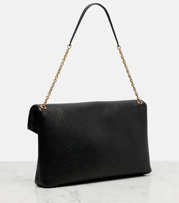 Saint Laurent Cassandre Xxl Leather Shoulder Bag - Black