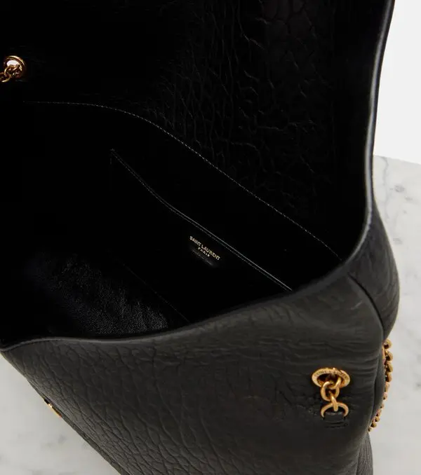 Saint Laurent Cassandre Xxl Leather Shoulder Bag - Black