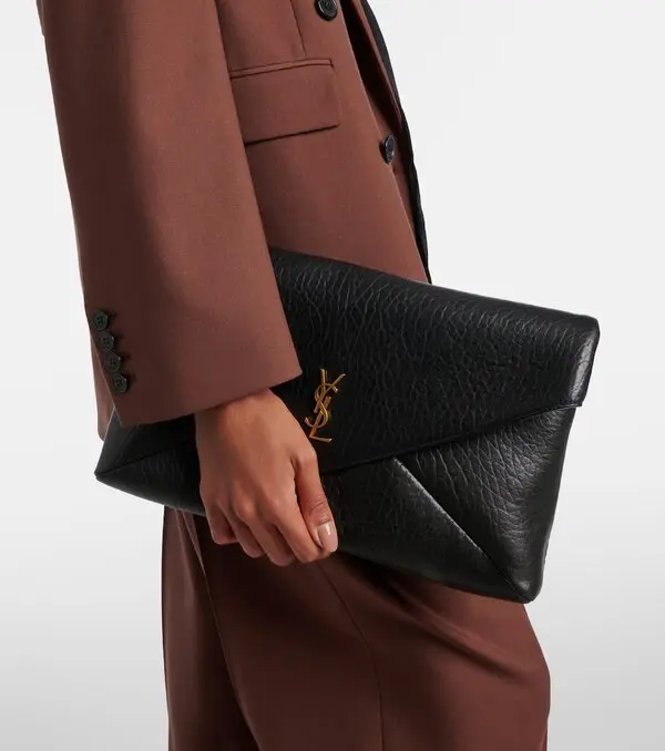 Saint Laurent Cassandre Xxl Leather Shoulder Bag - Black