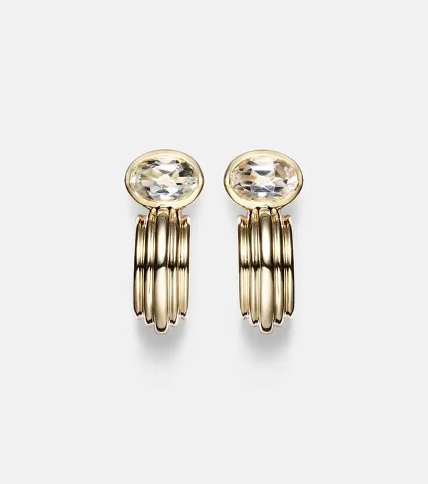 STONE AND STRAND Pavillion 14kt Earrings With Topazes - Gold