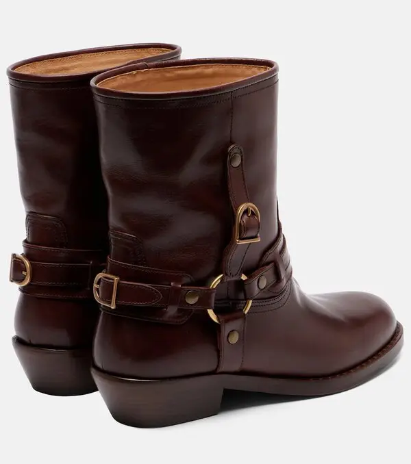 Isabel Marant Étoile Ildred" Leather Ankle Boots - Brown