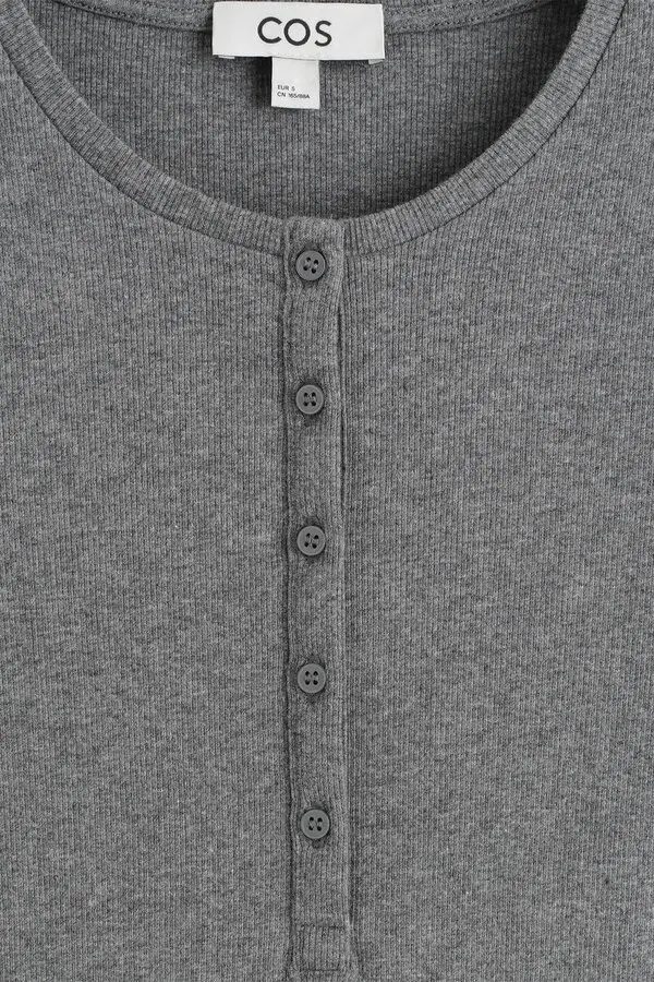 Cos Long-sleeved Henley Top