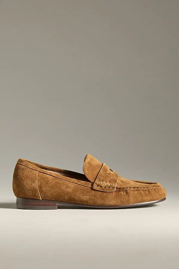 BIBI LOU Classic Ruched Loafers - Cuero Suede