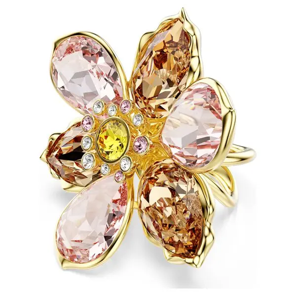 SWAROVSKI Idillia Heart Padlock Ring With Crystals - Pink