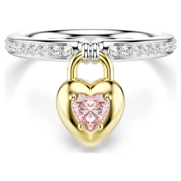 SWAROVSKI Idyllia Heart Lock Ring - Pink