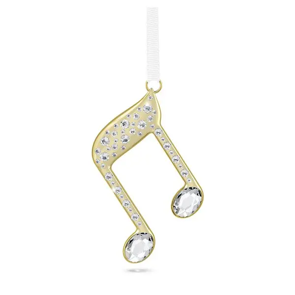 SWAROVSKI Holiday Magic Double Music Note Ornament - Gold Tone