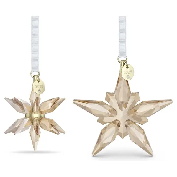SWAROVSKI Annual Edition Festive 3d Ornament Set 2025 - Gold Tone