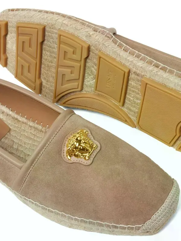 Versace La Medusa Suede Slippers
