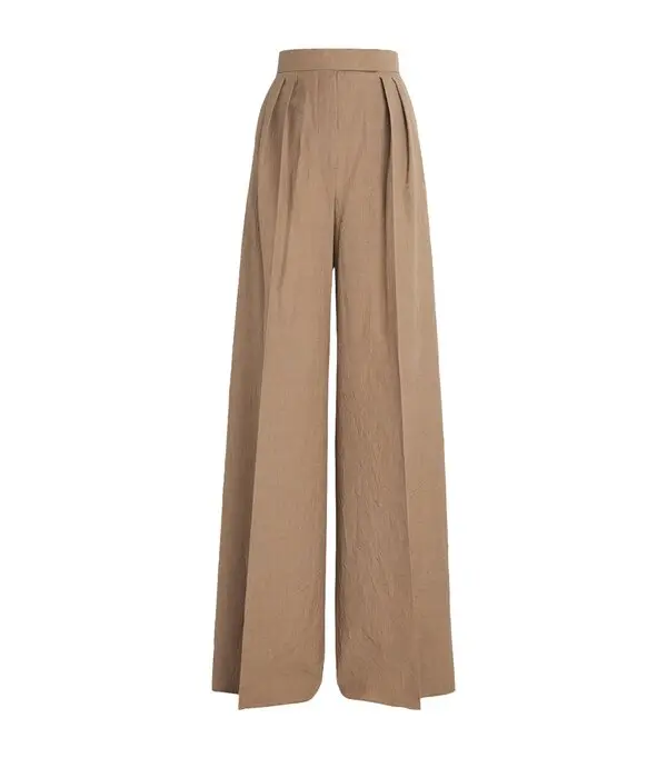 Max Mara Virgin Wool Wide Leg Trousers