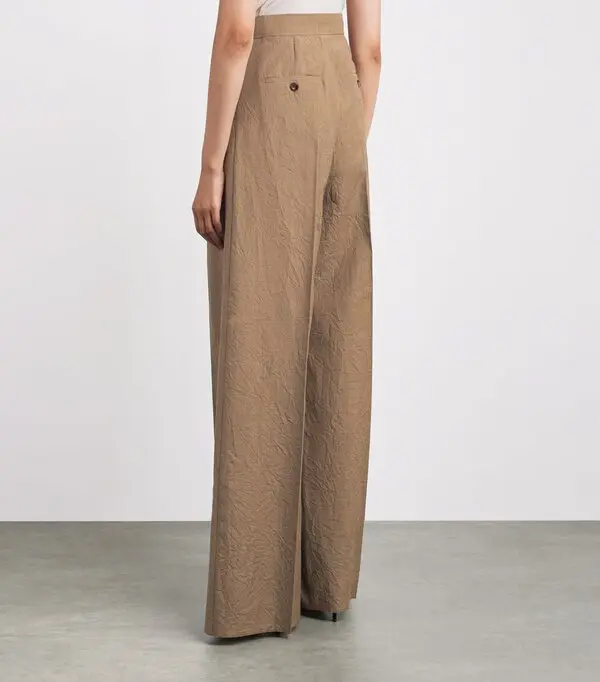 Max Mara Virgin Wool Wide Leg Trousers